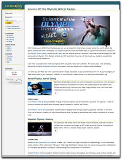 Resources: "Science of the Winter Olympics" Lesson Plans for Physical ...